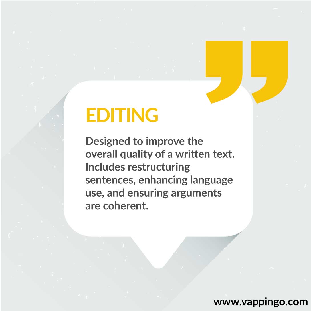 What is the Difference Between Editing and Proofreading? - Vappingo